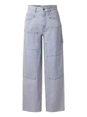 MARANT ETOILE Ophra High-rise Straight-leg Cargo Jeans - Blue