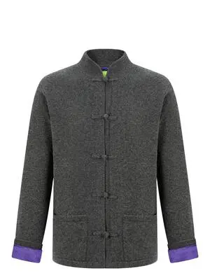 Shanghai Tang Cashmere Cardigan - Grey