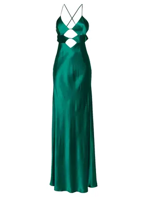 Michelle Mason Cutout Gown - Green