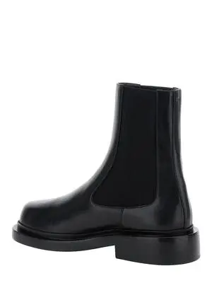 JIL SANDER Leather Chelsea Boots - Black