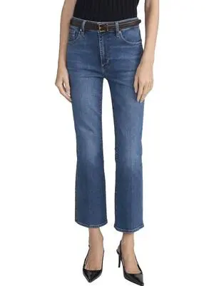 FRAME FRAME The Reboot High-Rise Cropped Flare Jeans Foxley