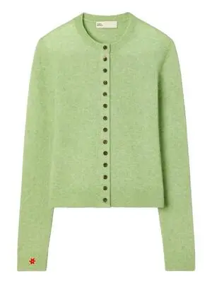 Tory Burch Tory Burch Cashmere Silk Cardigan Jade