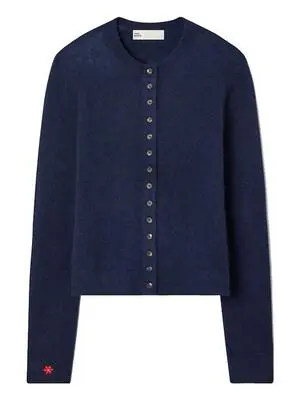 Tory Burch Cashmere Silk Cardigan - Navy