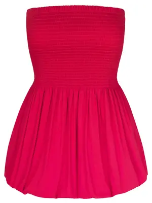 SIMONMILLER Via Strapless Dress - Red