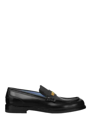 Versace Leather Loafers - Black