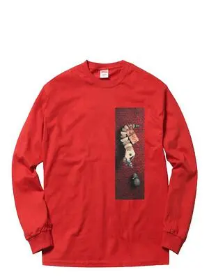 Supreme Mike Hill Snake Trap Long Sleeve Tee Shirt - Red