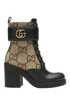 Gucci Double G Ankle Boots - Camel/ebony