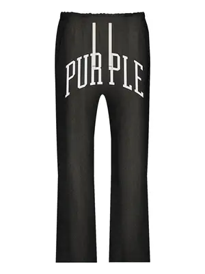 PURPLE BRAND Heavyweight Fleece Flared Pants - Black