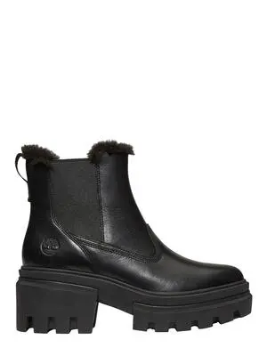 Timberland Timberland Women's Chelsea Boots With Fur Trim Black