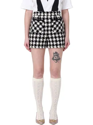 Valentino Garavani Houndstooth Shorts - White