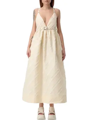 GANNI Midi Dress - Beige