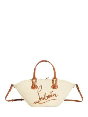CHRISTIAN LOUBOUTIN Christian Louboutin Mini Cabata Raffia Basket Tote
