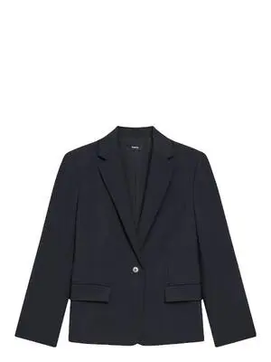 THEORY Theory Slim Fit Stretch Wool One Button Blazer