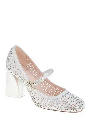 ROGER VIVIER Roger Vivier Tres Vivier Mary Jane Pump Argento