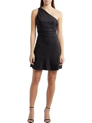 MISTRESS ROCKS Crystal Embellished Minidress - Black
