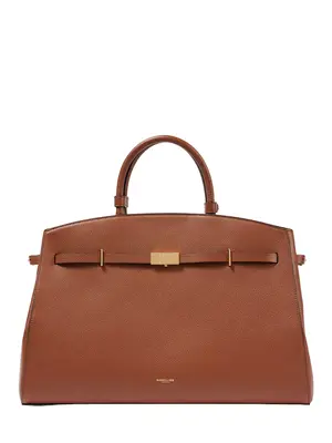 DEMELLIER Hudson Small Leather Tote Bag Neutrals