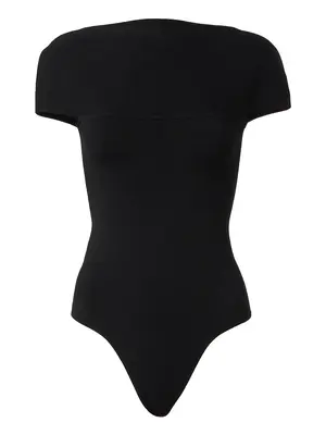 Khaite Basile Jersey Bodysuit - Black