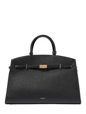 DEMELLIER Small Hudson Leather Tote Bag - Black