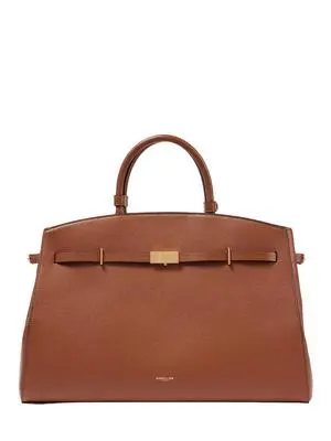 DEMELLIER DeMellier Small Hudson Leather Tote Bag Neutrals