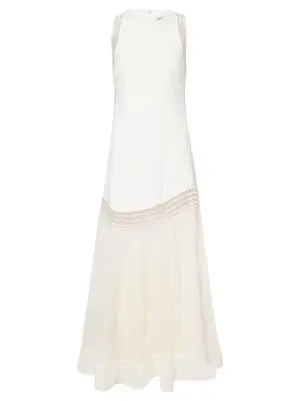 Simkhai Zakaria Mesh-trimmed Maxi Dress - White