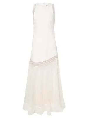 Simkhai Zakaria Mesh-trimmed Maxi Dress - White
