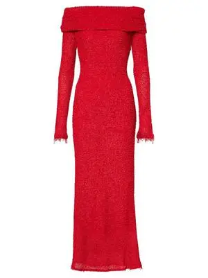 Isabel Marant Étoile Ormany Jersey Bouclé Maxi Dress - Red