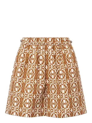 Max Mara Taiga High-rise Cotton Shorts - Brown