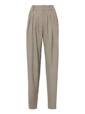 Isabel Marant Iwena Tapered Cotton-blend Pants - Multicoloured