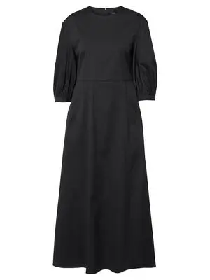 Max Mara Clea Cotton-blend Poplin Midi Dress - Black