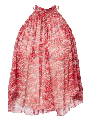 MARANT ETOILE Akila Printed Top - Red
