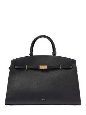 DEMELLIER Hudson Small Leather Tote Bag - Black