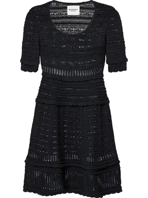 MARANT ETOILE Abril Knitted Mini Dress - Black
