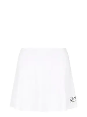 Emporio Armani Tennis Pro Mini Skirt In Ventus7 Technical Fabric - White