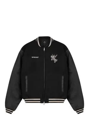 REPRESENT REPRESENT Mascot Wool Varsity Jacket Jet Black