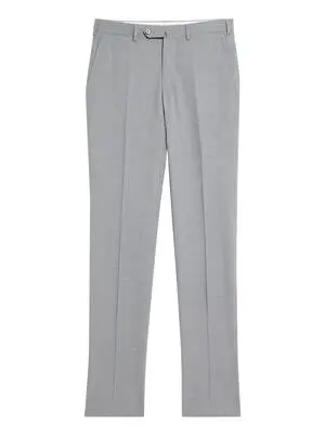 Isaia Isaia Wool Flat Front Trousers Pastel Gre