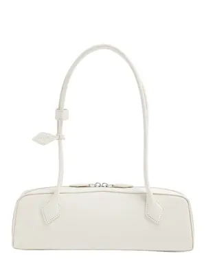 Alaïa Le Teckel Medium Grained Leather Shoulder Bag - Ivory
