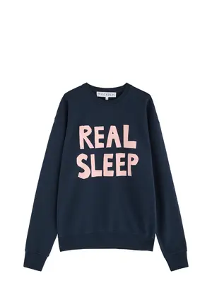 JW Anderson Printed Cotton Sweatshirt - Navy