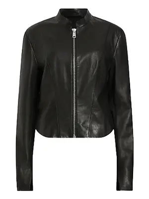 ALLSAINTS Sadler Slim-fit Leather Jacket - Black