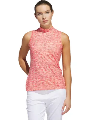 Adidas Adidas Ultimate365 Mock Polo Shirt Pure Ruby