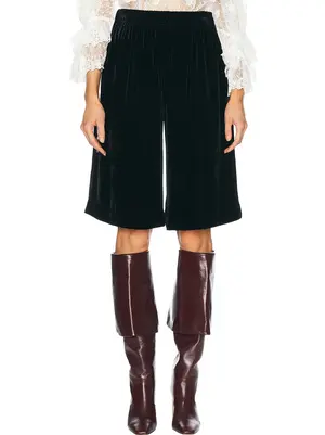 Chloé Velvet Bermuda Shorts - Black