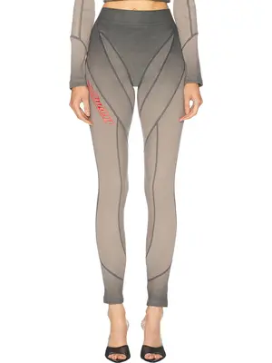 Alexander Wang Blade Logo Legging In Grey - Washed Cedar