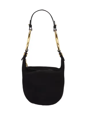 Chloé Bracelet Suede Shoulder Bag - Black