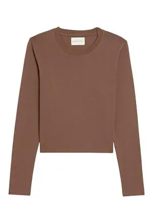 Loulou De Saison Masal Pima Cotton-jersey Top - Brown