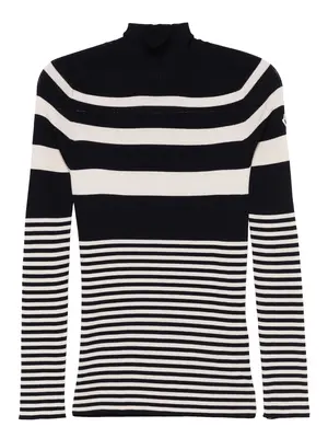 Moncler Striped Wool Sweater - Neutrals
