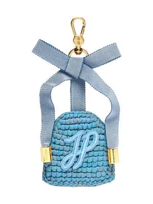 Patou Raffia Keychain - Blue