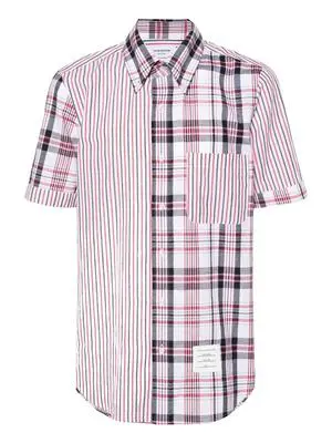 Thom Browne Mix-pattern Cotton Shirt - White