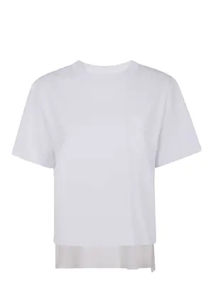 Sacai Jersey-style Cotton T-shirt - White