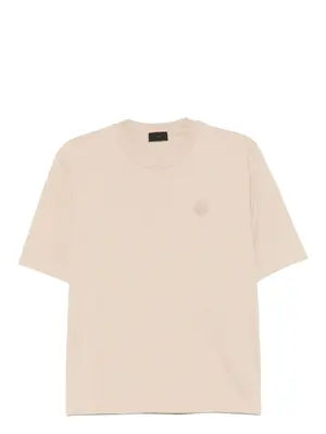 Moncler Logo Patch T-shirt - Neutrals