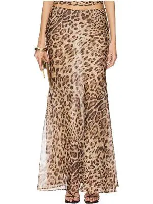 Bardot Monroe Maxi Skirt - Leopard