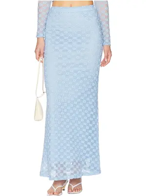 Bardot Adoni Mid-rise Maxi Skirt - Cornflower